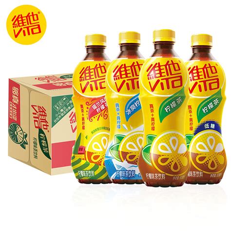 维他柠檬茶500ml 15瓶整箱批发特价冰爽低糖锡兰蜜桃果汁茶饮料品 虎窝淘