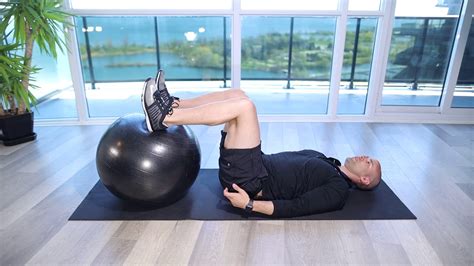 Stability Ball Glute Bridge Youtube