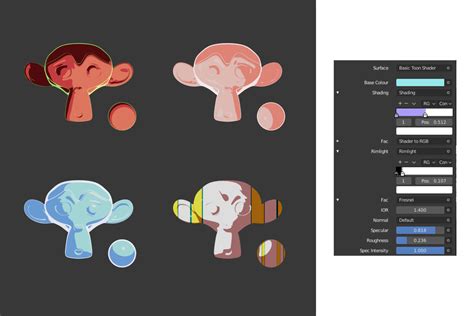 i made this simple toon shader material for eevee it also works over image textures blender