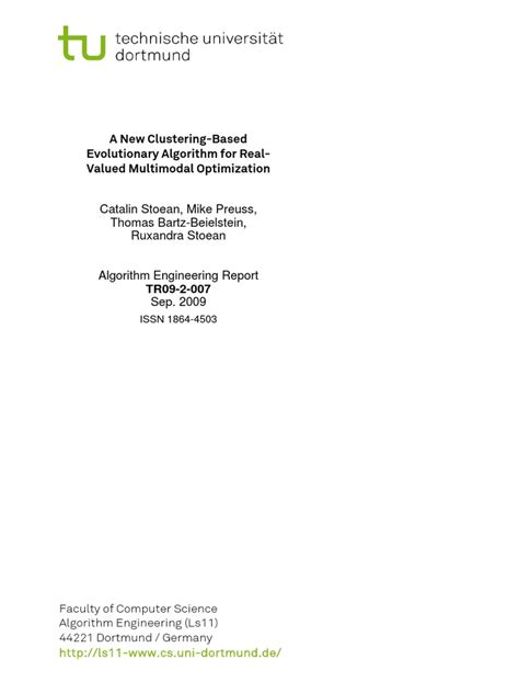 a new clustering based evolutionary algorithm for pdf mathematical optimization cluster