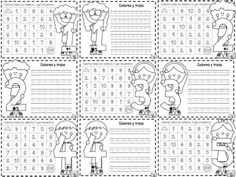 Excelentes actividades para el trazo de los números del 1 al 5 para