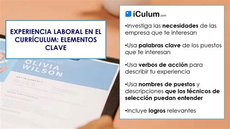 Cómo redactar la experiencia laboral en el currículum iCulum