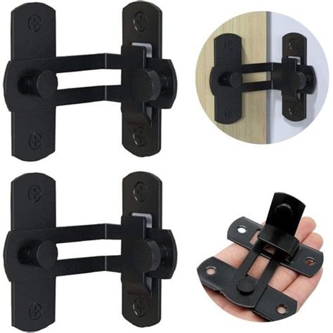 2 Pièces Verrou de Porte à 90 Degrés Verrou de Porte à Angle Droit