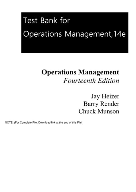Operations Management Sustainability And Supply Chain Management E