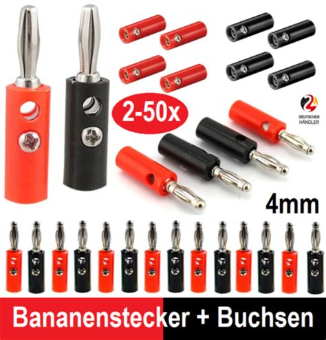 Bananenstecker 4mm Laborstecker Stecker Banana Buchse Lautsprecher