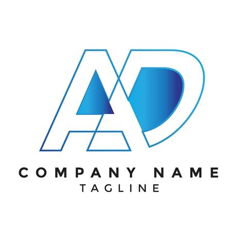 Diseño de la letra AD del logotipo plantilla de icono del logotipo