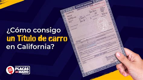 Cómo consigo un título de carro en California
