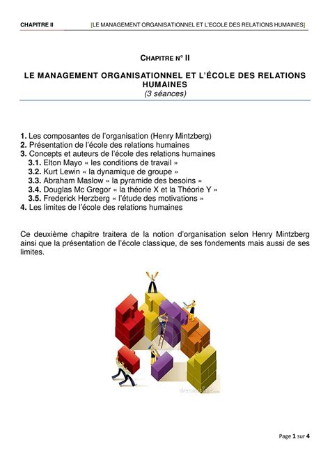 SOLUTION Le Management Organnisationnelle Et L Ecole Des Relations