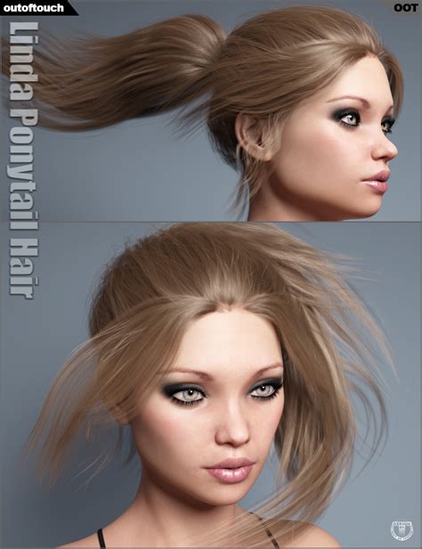 Linda Ponytail Hair For Genesis And Female S Daz D