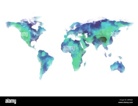 Mundo acuarela mapa de europa fotografías e imágenes de alta resolución