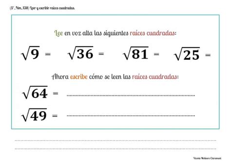 Ra Z Cuadrada Quinto Educaci N Primaria