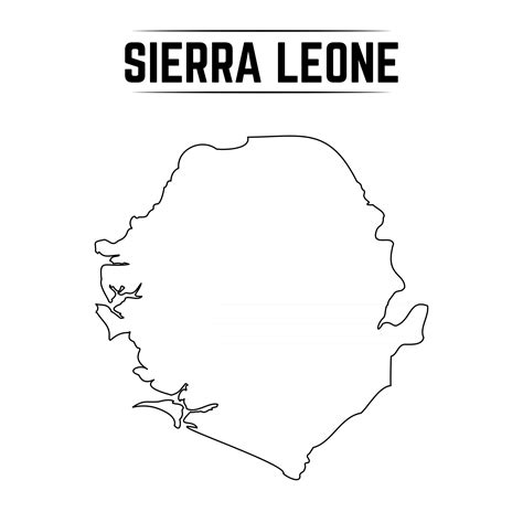 Outline Simple Map Of Sierra Leone 2905397 Vector Art At Vecteezy