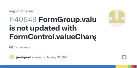 Formgroup Value Is Not Updated With Formcontrol Valuechanges Issue