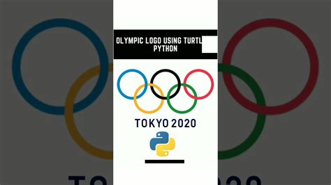 waiting for tokyo olympics 🤩 how to draw olympic logo using python world of python shorts