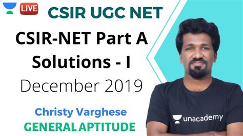 december 2019 csir net part a solutions i general aptitude csir ugc net christy varghese