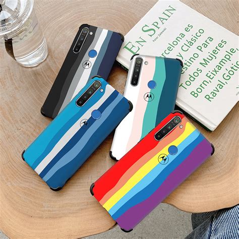 Funda Original De Color Arco Iris Para Motorola Moto G8 Plus Play Power