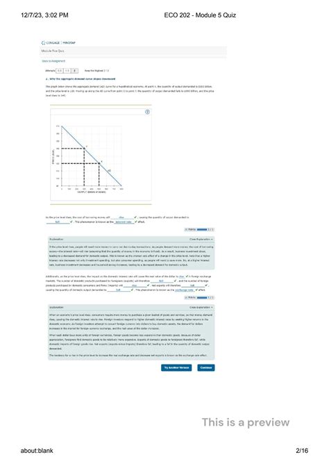 Solution Eco Module Quiz Macroeconomics Eco