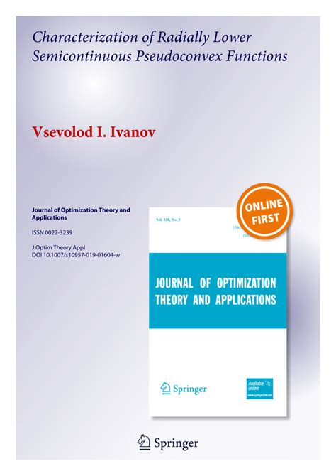 pdf characterizations of pseudoconvex functions