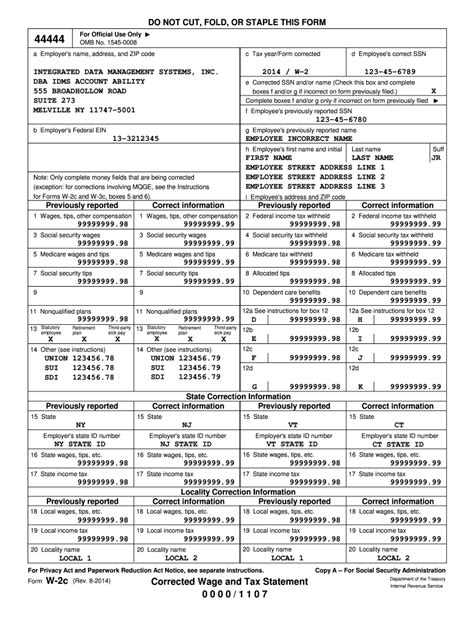 Fillable W2c Complete With Ease AirSlate SignNow