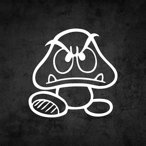 Goomba Vinyl Decal Sticker Mario Brothers Car Decals Video Etsy