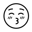 küssendes Gesicht mit geschlossenen Augen Emoji