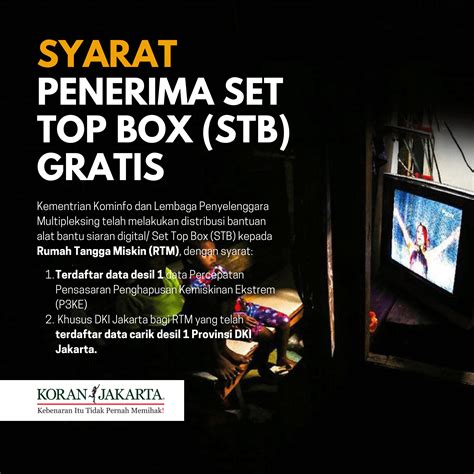 Cara Cek Penerima Set Top Box STB Gratis Infografis Koran Jakarta