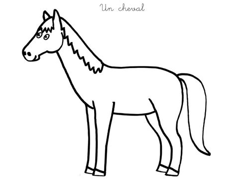 Coloriage à imprimer Un cheval