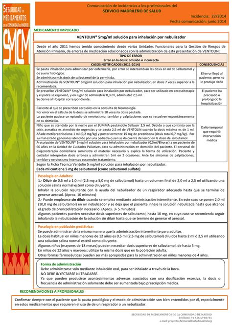 VENTOLIN 5mg ml solución para inhalación por nebulizador
