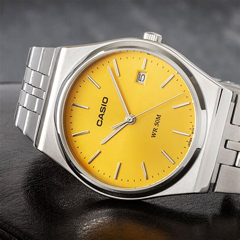 Casio Watch MTP B145D 9AVEF Collection Classic Yellow