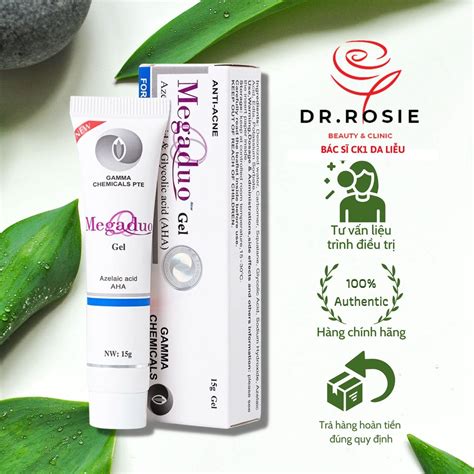 CHÍNH HÃNG Gel giảm mụn ẩn và thâm Gamma Megaduo Gel tuýp 15gr Dr