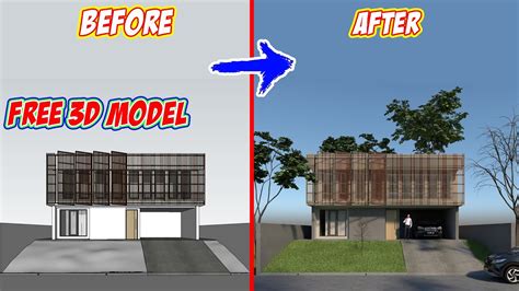 Sketchup Vray Exterior Sketchup Render Tutorial Youtube