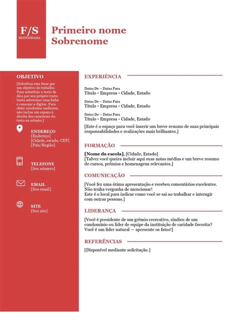 currículo pronto word Currículo pronto em word 10 opções para você