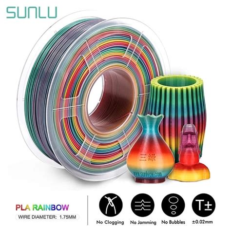 Verschiedene PLA Rainbow Filamente Von SUNLU 1 75mm 1kg 3d Printer