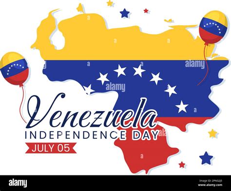 Feliz día de la independencia de Venezuela ilustración vectorial el 5
