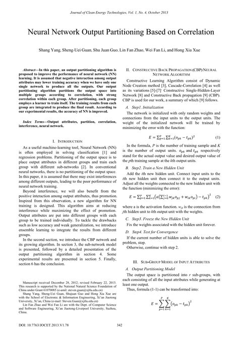 pdf neural network output partitioning based on correlation