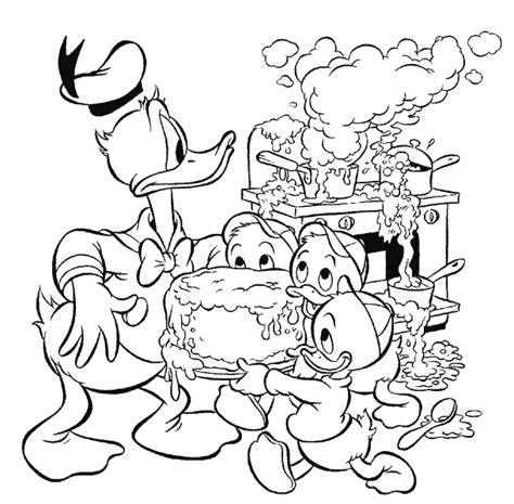 Desenho De Donald E Seus Sobrinhos Para Colorir Tudodesenhos