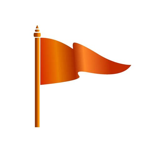 Orange Flag Vector Icon Bhagwa Zenda Vector 20291259 Vector Art At