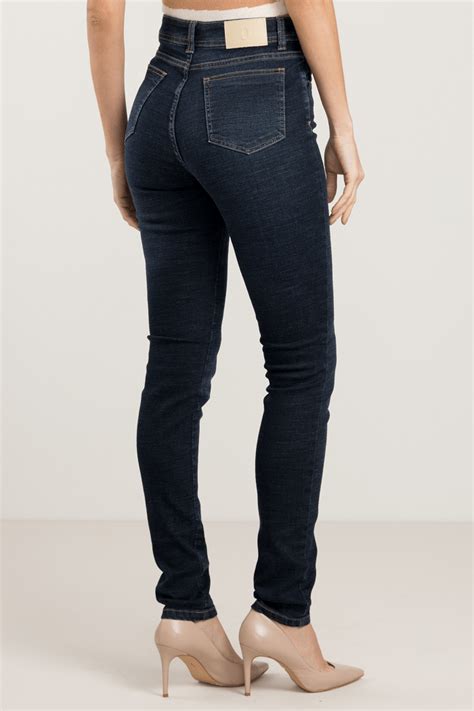 Calça Jeans Feminina Skinny Azul Escuro F2023116 Oxiblue Jeans