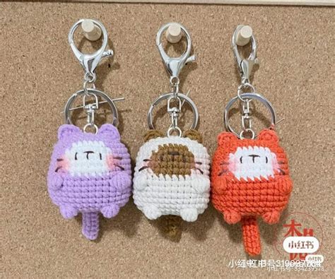 Móc khoá mèo mini handmade móc khoá mèo len MixASale