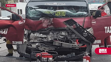 Choque De Taxi Rojo Con Negro Deja Dos Lesionados Uno P El Mexicano