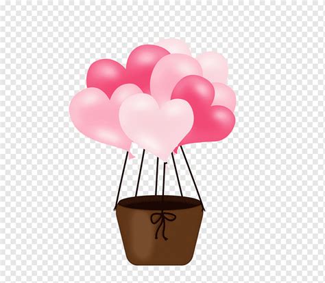 Balão de ar quente balão amor coração balão png PNGWing
