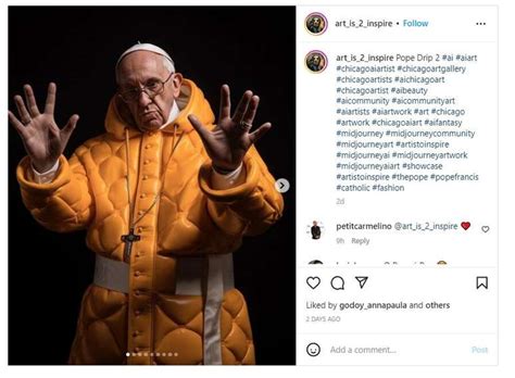Foto Que Mostra Papa Francisco Jaqueta Branca Foi Gerada Por