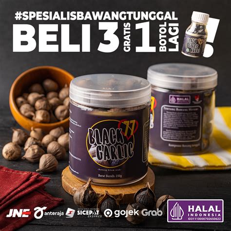 Jual Black Garlic Bawang Hitam Tunggal Gr Gram Herbal Bermacam