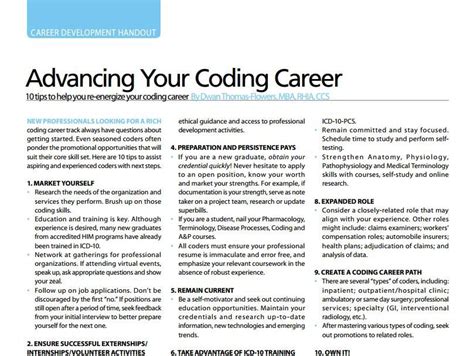 advancing your coding career 10 tips to help you re energize your coding career medical