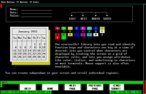 ncurses 3c from fortran