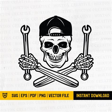 Skull Mechanic Svg Mechanic Svg Mechanic Shirt Mechanic Etsy