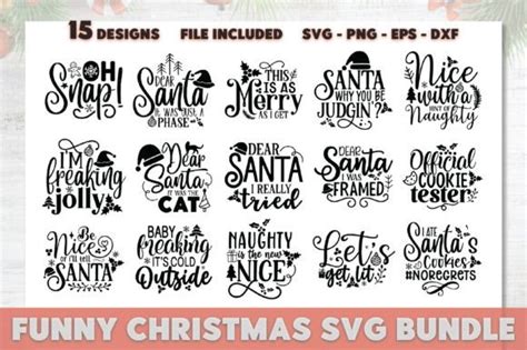 Funny Christmas Quotes SVG Bundle Graphic By Crafthome Creative Fabrica
