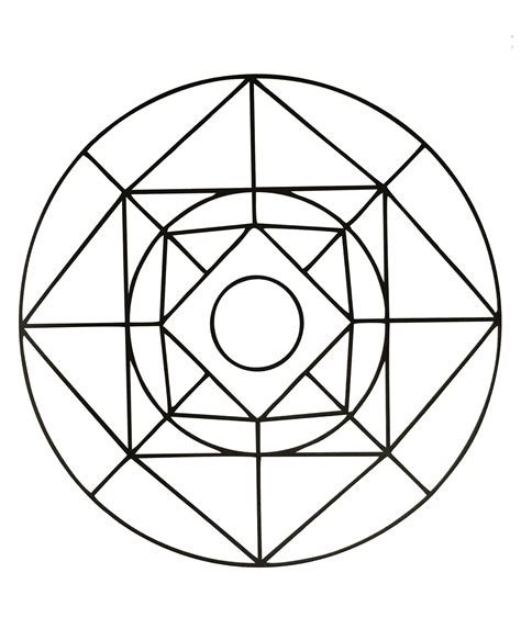 Quadrado E Geométrico Circular para colorir imprimir e desenhar