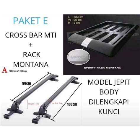 Jual Paket Croos Bar Mti Rack Montana Mobil Universal Shopee Indonesia