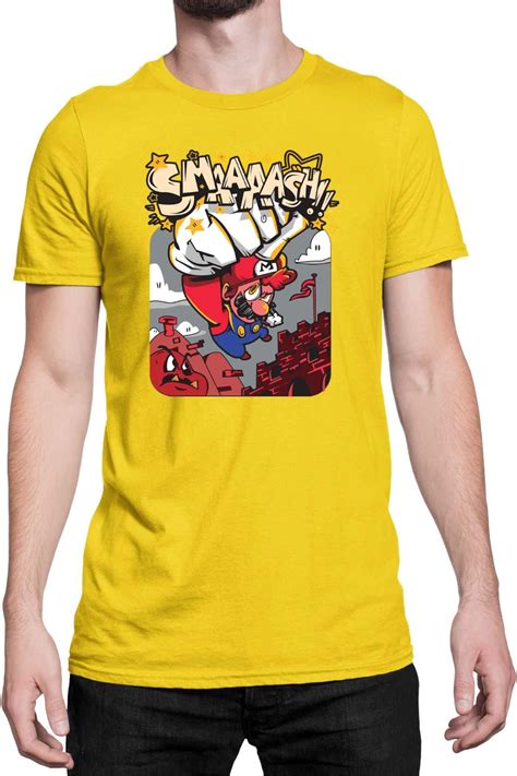 Mario Smaaaash męska koszulka Super Mario Bros Luigi Bowser Man L